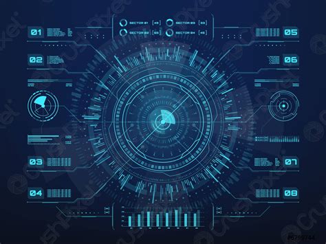 Futuristic Infographics Of Hud Ui Interface Stock Vector 6799744 Crushpixel