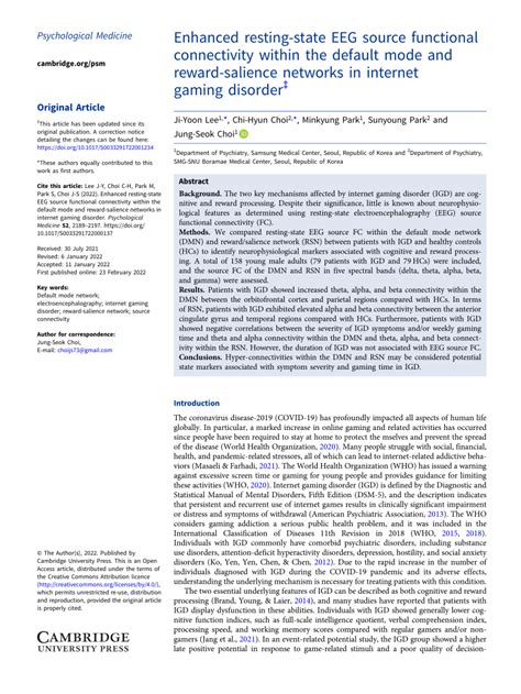 Pdf Enhanced Resting State Eeg Source Functional Connectivity Within
