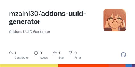 Github Mzaini Addons Uuid Generator Addons Uuid Generator