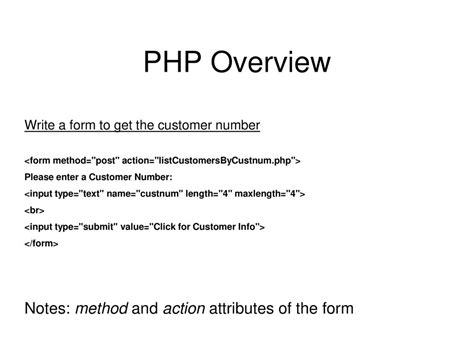 Php Overview Php Hypertext Preprocessor Server Side Scripting Ppt