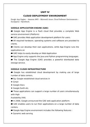 Cloud Computing CCS Studocu