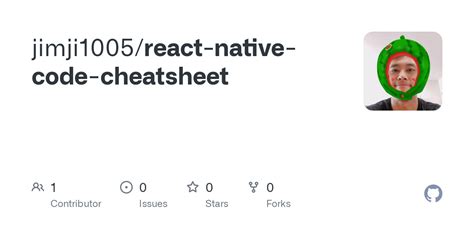 GitHub Jimji1005 React Native Code Cheatsheet