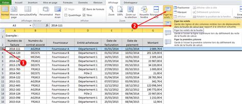 Comment Figer Des Volets Compétences Excel