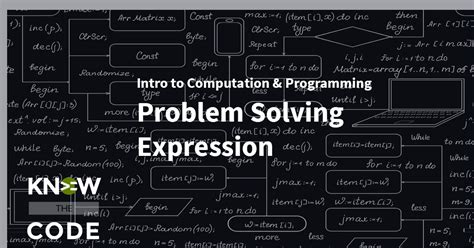 problem solving expression know the code