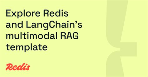 Syed Asad On Linkedin Explore Redis And Langchains Multimodal Rag Template Redis