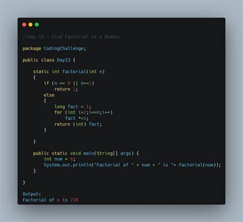 Day 13 Find Factorial Of A Number In Java Nikunj Jambucha Posted On The Topic Linkedin