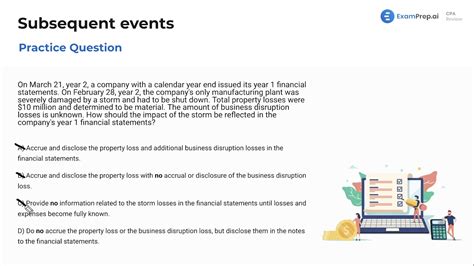 Subsequent Events Lessons Far Exam
