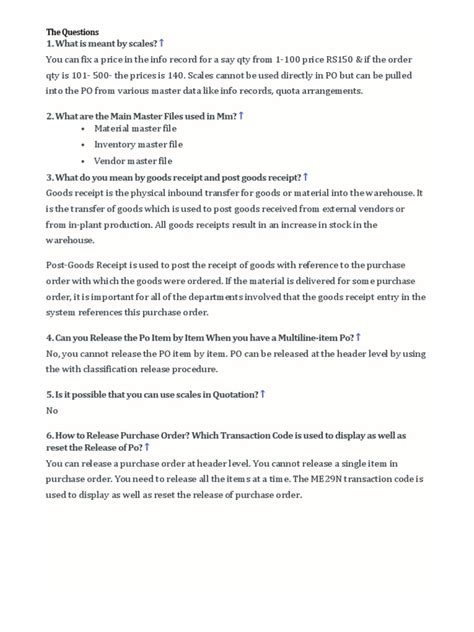 Best 164 Sap Mm Interview Questions And Answers 2022 Pdf