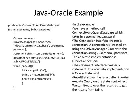 PPT Java Database Connectivity PowerPoint Presentation Free Download ID