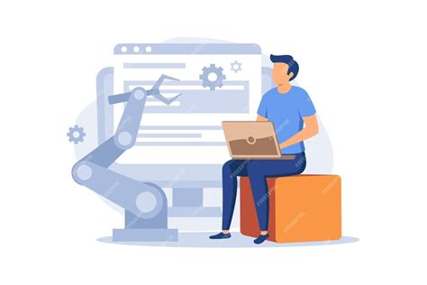 Premium Vector Open Automation Architecture Flat Modern Design Illustration