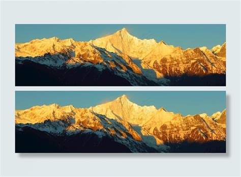 梅里雪山 日照金山图片 菜鸟图库