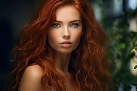Premium Ai Image Attractive Woman With Redhead