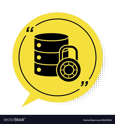 Black Server Security With Closed Padlock Icon Vector Image