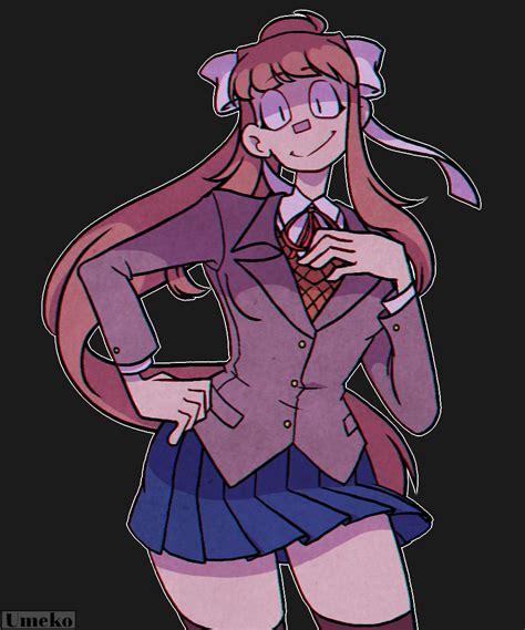 Monika Ddlc Spoilers By Umekotomeko On Deviantart