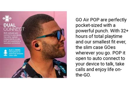 JLab GO Air POP True Wireless Earbuds Rack85 JLab GO Air POP True Wireless Earbuds Rack85