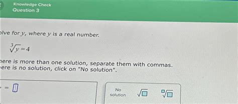 solved knowledge checkquestion 3plve for y ﻿where y ﻿is a