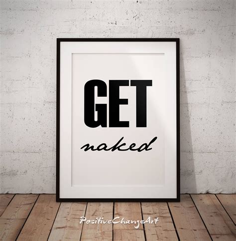 Get Naked Print Get Naked Decor Get Naked Bathroom Art Get Etsy