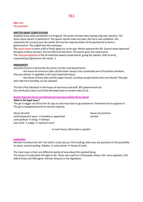 Td 1 Cours Anglais Droit Warning Tt Undefined Function 32 Warning Tt Undefined