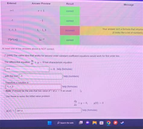 Solved At Least One Of The Answers Above Is Not Correct 1
