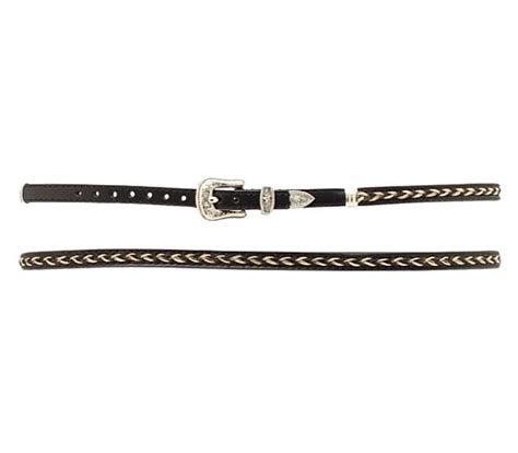 Horsehair Black Leather Hatband Western Accessories