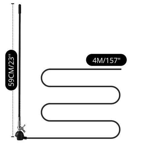 Radioddity Cb 514 Cb Antenna 27 Mhz High Gain Whip Antenna 157