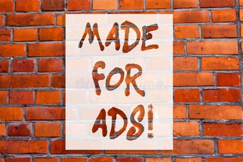Handwriting Text Writing Made For Ads Concept Meaning Marketing