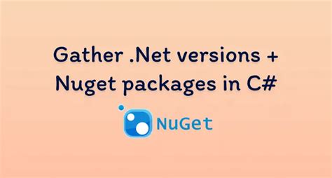 Gather Net Versions And Nuget Packages In C