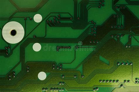 Electronic Circuit Board Showing Detailed Design And Intricate Shapes And Patterns Stock Image