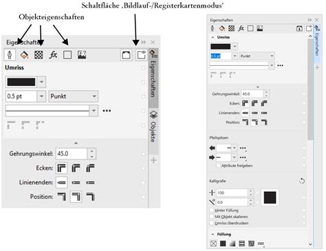 Coreldraw Hilfe Objekte Mit Dem Andockfenster „eigenschaften ändern