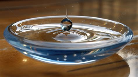 물 그릇에 물 방울 표면 장력 그림 배경 일러스트 및 사진 무료 다운로드 Pngtree