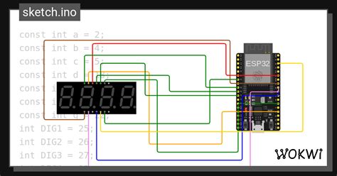 sevensegment wokwi esp32 stm32 arduino simulator