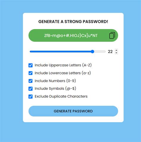 How To Create Random Strong Password Generator Using Html Css And Javascript Dev Community