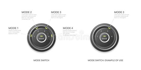 Mode Switch With Option Selection Selector For Infographic Stock