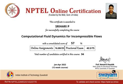 Srihari P On Linkedin Nptel