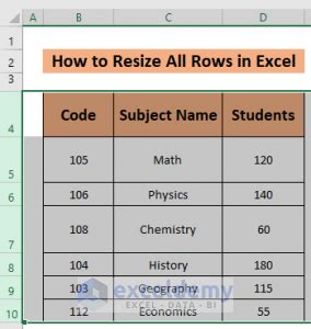 How To Resize All Rows In Excel Different Approaches ExcelDemy