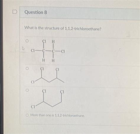 Solved Question 8 What Is The Structure Of