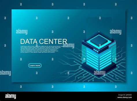 Isometric Data Center Landing Page Isometric Servers Vector Design Enterprise Hosting