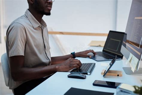 Developer Writing Programming Code Stock Image Image Of Software