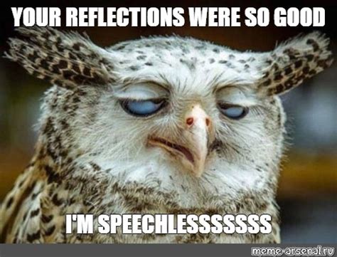 Meme Your Reflections Were So Good Im Speechlesssssss All Templates Meme