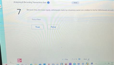 Analyzing Recording Transactions Quiz Sored StudyX