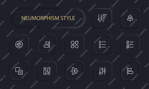 Premium Vector Menu Buttons Set Icon Tiles Squares Arrows Lists Application Buttons Alignment