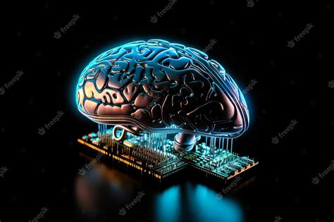 Premium Photo Ai Chipset With Human Brain On Computer Circuit Board