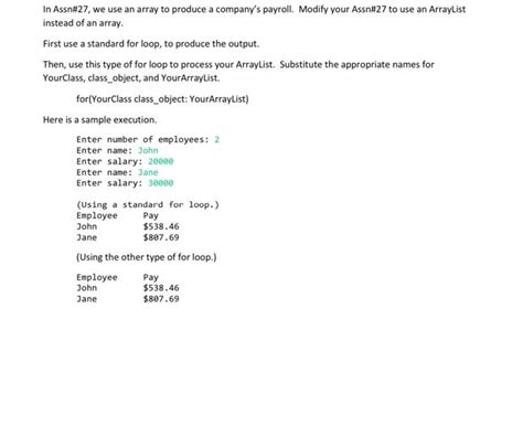 solved in assn 27 we use an array to produce a company s