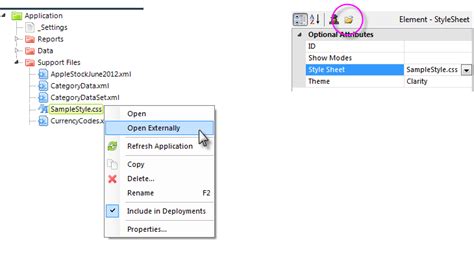 Editing A Style Sheet Using The External Style Sheet Editor Logi