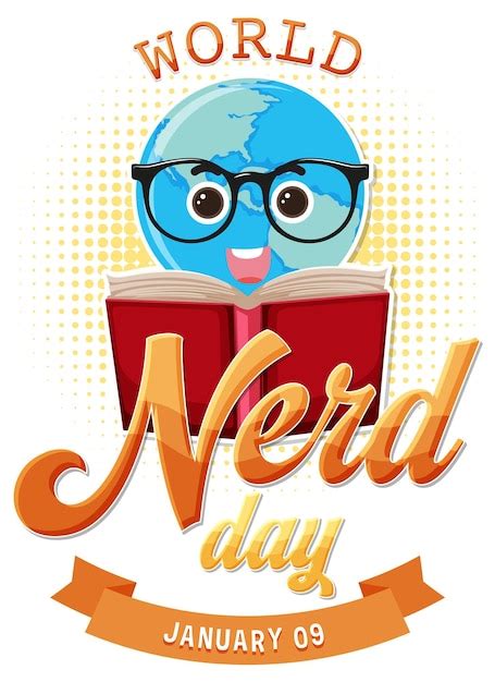 Free Vector World Nerd Day Banner Design