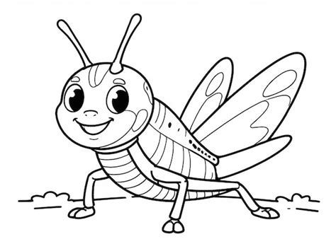 Page 3 Grasshopper Coloring Template Funny Pictures Freepik