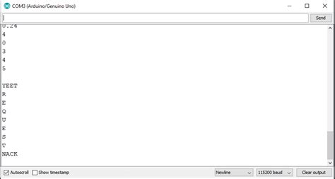 arduino sends nack first then the actual value when reading from serial monitor networking