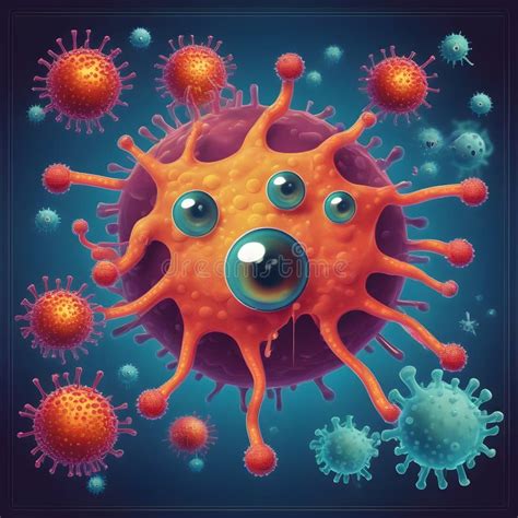Danger Pathogens Ai Generatet Stock Illustration Illustration Of Bacilli Viruses 298774969