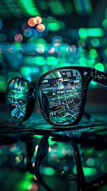 Premium Photo Technological Glasses With Board With Cables Connected