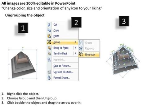 process diagram with triangular shape ppt outline for business plan